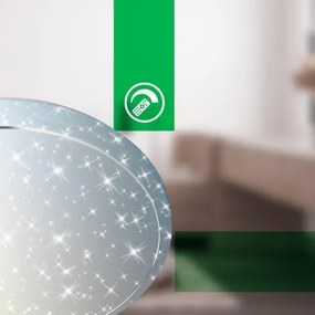 Stropní LED svítidlo BRILONER Star A průměr 48cm 19,5W stmívatelné dálkovým ovladačem CCT bílé 3869016