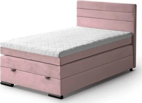 Kontinentální boxspring postel LORA 200x120, modrá (mono 242)