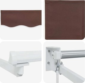 vidaXL Zatahovací markýza antracitová a bílá 4,5 x 3 m textil a hliník [3215701] Barva: Oranžová/černá/žlutá (bílý rám)