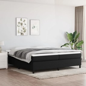 Box spring postel s matrací černá 200x200 cm textil 3144449