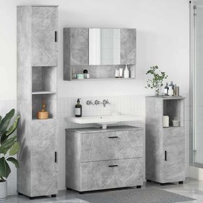 Sada koupelnového nábytku 4 ks Betonově šedá 35 x 30 x 192 cm 3393046