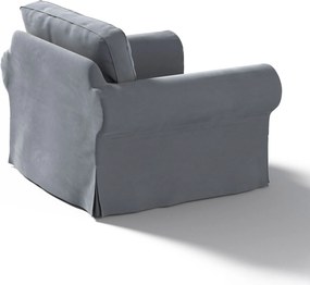 Potah na křeslo IKEA Ektorp barva šedá látka lesklé, sametová
