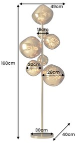 Designová stojanová lampa Hanzila 168 cm zlatá