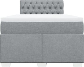 Box spring postel s matrací světle šedá 120x190 cm textil 3288134