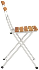 Skládací bistro židle 4 ks masivní akáciové dřevo a ocel,  319975