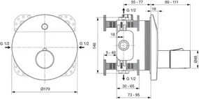 Ideal Standard CeraPlus - Sprchová senzorová baterie pod omítku | regu