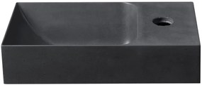 Sapho Sapho, PICCOLINO betonové umyvadlo 30,8x17cm, baterie vpravo, antracit, PK30516