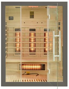 M-SPA - Infračervená sauna stříbrná 150 x 120 x 190 cm