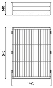 EMUCA Drátěný koš do rámu Quartz – titan Šířka rámu (mm): 800