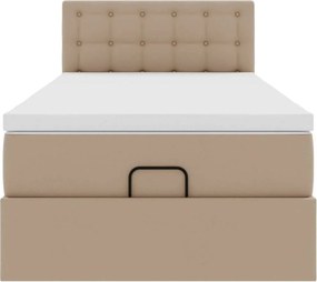Osmanský postel s matrací cappuccino 90x200cm umělá kůže 3311287