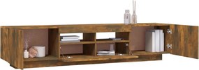 2dílný set TV skříněk s LED světly kouřový dub kompozitní dřevo 3120167