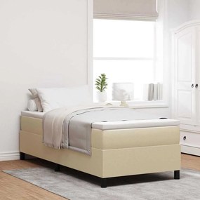 Postel s boxspringem Světle šedá a bílá 80 x 200 cm 3337436