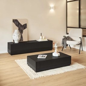 Černý lakovaný konferenční stolek Teulat Doric 110 x 60 cm