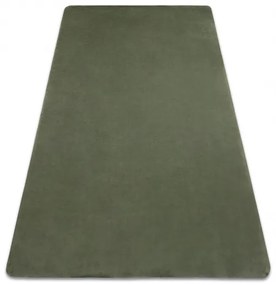 Kusový koberec jednobarevný Shaggy POSH protiskluzový pratelný zelený Rozměr: 50x80 cm