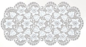Žakárový ubrus - běhoun ALICE různé rozměry bílá MyBestHome Rozměr: 100x50 cm