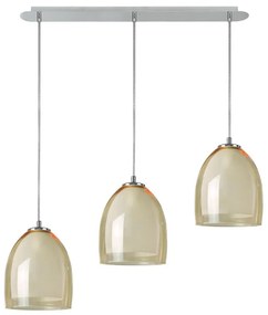 TK LIGHTING Lustr - ROMA 4474, 230V/15W/3xE27, jantar/chrom