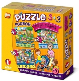 Soubor puzzle Efko 3 v 1, Moje rodina