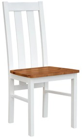 Židle 10, buk, barva bílá - dub, kolekce Belluno Elegante