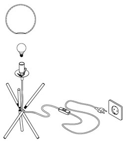 Eglo 97333 - Stolní lampa CASTELLATO 1xE14/28W/230V