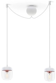 Závěsná lampa UMAGE Acorn se 2 světly, bílá/měď