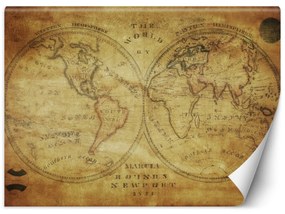 Fototapeta, Stará vintage mapa světa - 100x70 cm