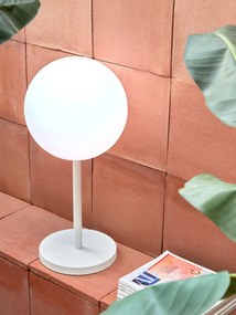 Nabíjecí stolní lampa mimoza 64 cm bílá MUZZA