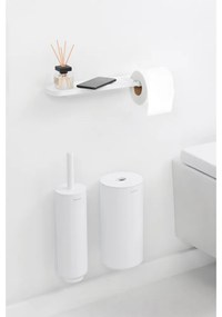 Brabantia Držák toaletního papíru s poličkou minerální bílá