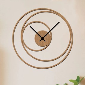 dřevo života Nástěnné hodiny KRUH Barevný vzor: Horský dub, Velikost hodin: 35x35