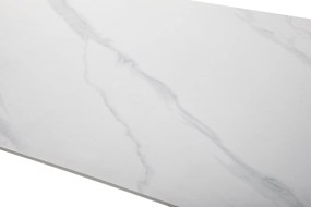 Noela Jídelní stůl s keramickou deskou v dekoru bílého mramoru CERAMON 120