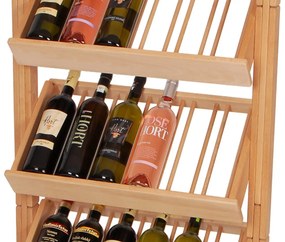 Stojan na víno 656 - Dřevěný stojan na 30 lahví vína