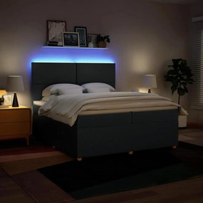 Box spring postel s matrací modrá 200x200 cm textil 3294462