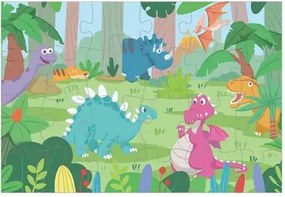 RAPPA Puzzle Dinosauři / 24 dílků / 50 x 34 cm