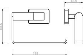 Novaservis - Závěs toaletního papíru GRETA, černá matná, AGR33BL