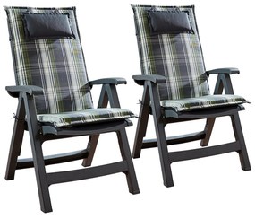 Donau, polstry, polstry na židli, vysoké opěradlo, zahradní židle, polyester 50 x 120 x 6 cm