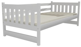 Dětská postel masiv 024 borovice masiv 80 x 200 cm bílá