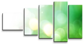 Sablio Obraz - 5-dílný Zelená abstrakce - 100x60 cm