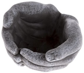 Pietní dekorace Betonový květináč Ruce, 16 x 8,5 x 15 cm