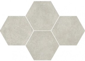 Stargres Dlažba Qubus White Mosaic Hexagon 40,8x28,3 - 152179