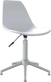 vidaXL Otočné jídelní židle 2 ks PP [338292] Barva: Bílá