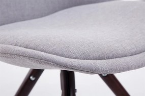 Konferenční židle Toulouse látka Cappuccino kulatý – šedá