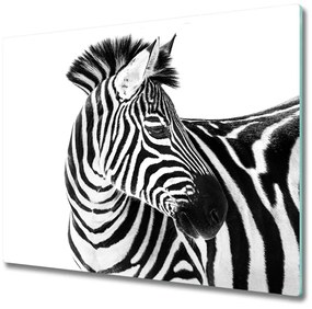 Skleněná krájecí deska Zebra ve sněhu 60x52 cm