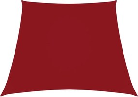 vidaXL Stínicí plachta oxfordská látka lichoběžník 2/4 x 3 m [135131] Barva: Červená
