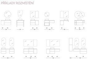 LOTOSAN Scarlet skříňka pod umyvadlo/desku 80cm, antracit lesklá AQ LN6809