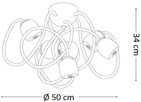 Ideal Lux 174976 dětské stropní svítidlo Octopus Color 6x28W|G9