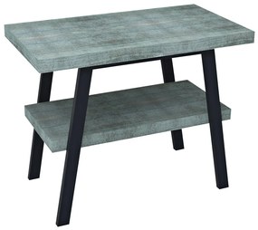 Sapho TWIGA umyvadlový stolek 80x72x50 cm, černá mat/aquamarine - VC442-80-6