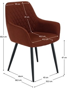 Kondela Designové křeslo, hnědá/černá, OSKOR