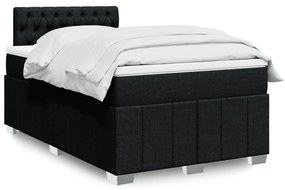 Box spring postel s matrací černá 120x190 cm textil 3287016
