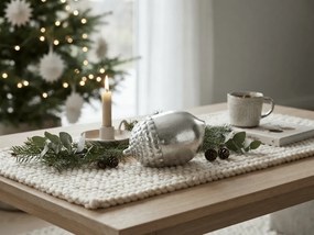 Dekorativní soška SILVER ACORN 13 cm, stříbrná