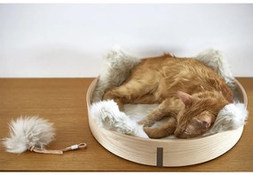 Hračka pro kočky pom pom MiaCara Topo ivory Velikost: L - 85 cm