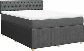 Box spring postel s matrací tmavě šedá 160x200 cm textil 3289815